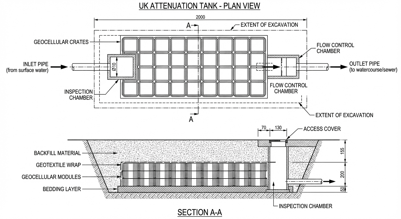 Attenuation Tank Guide UK: 2026 SuDS & Design Checklist